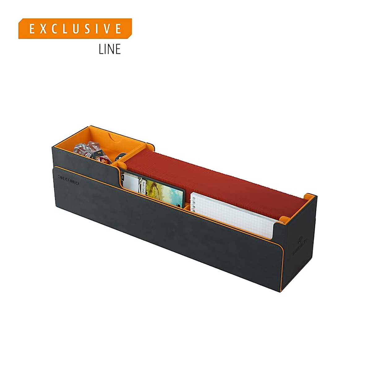 GameGenic Cards Lair 400+ Convertible Deck Box | Double-Sleeved Card Storage | Premium Card Game Protector | Nexofyber Surface | Holds up to 400 Cards | Blue Color | Made