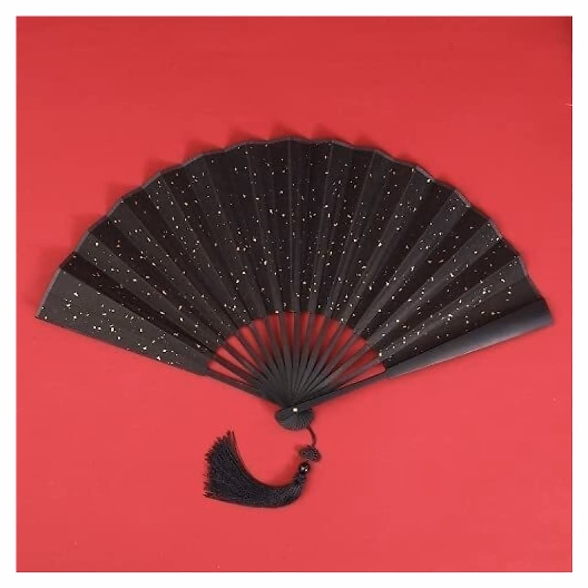 Folding Hand Fan Folding Fan Handheld Folded Fan Foldable Antique Folder Custom Fan, Chinese-Style Hanfu Fan for Women, SU Style, Male Dominator Fan Foldable Fan Hand Held Fans (Color : B)