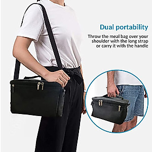 YOUTHINK Heating Lunch Bag, Food Warmer Portable Food Warmer Lunch Box Insulation Heating Electronic Food Pack for Trip Outdoor Traveling(Black)