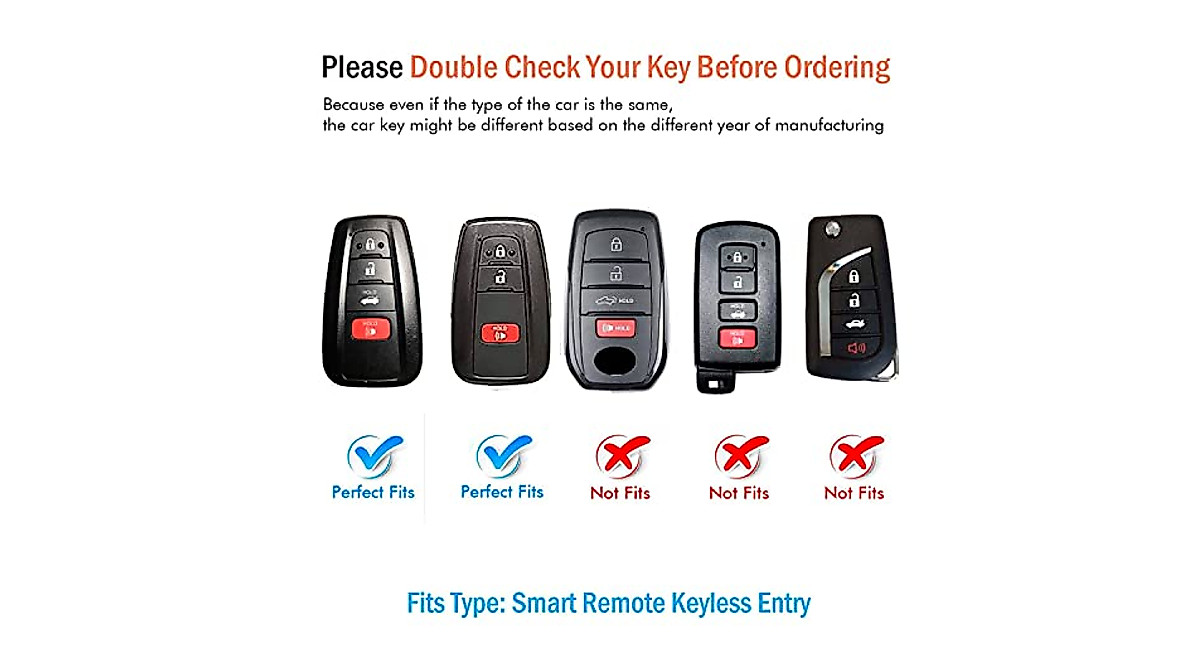 Soft TPU Red Toyota Key Fob Cover | Full 360 Protection