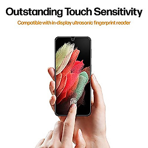 Power Theory Designed for Samsung Galaxy S21 Ultra Screen Protector [Not Glass], Easy Install Kit, Case Friendly, Full Cover, Flexible Film Anti Scratch, 2 Pack