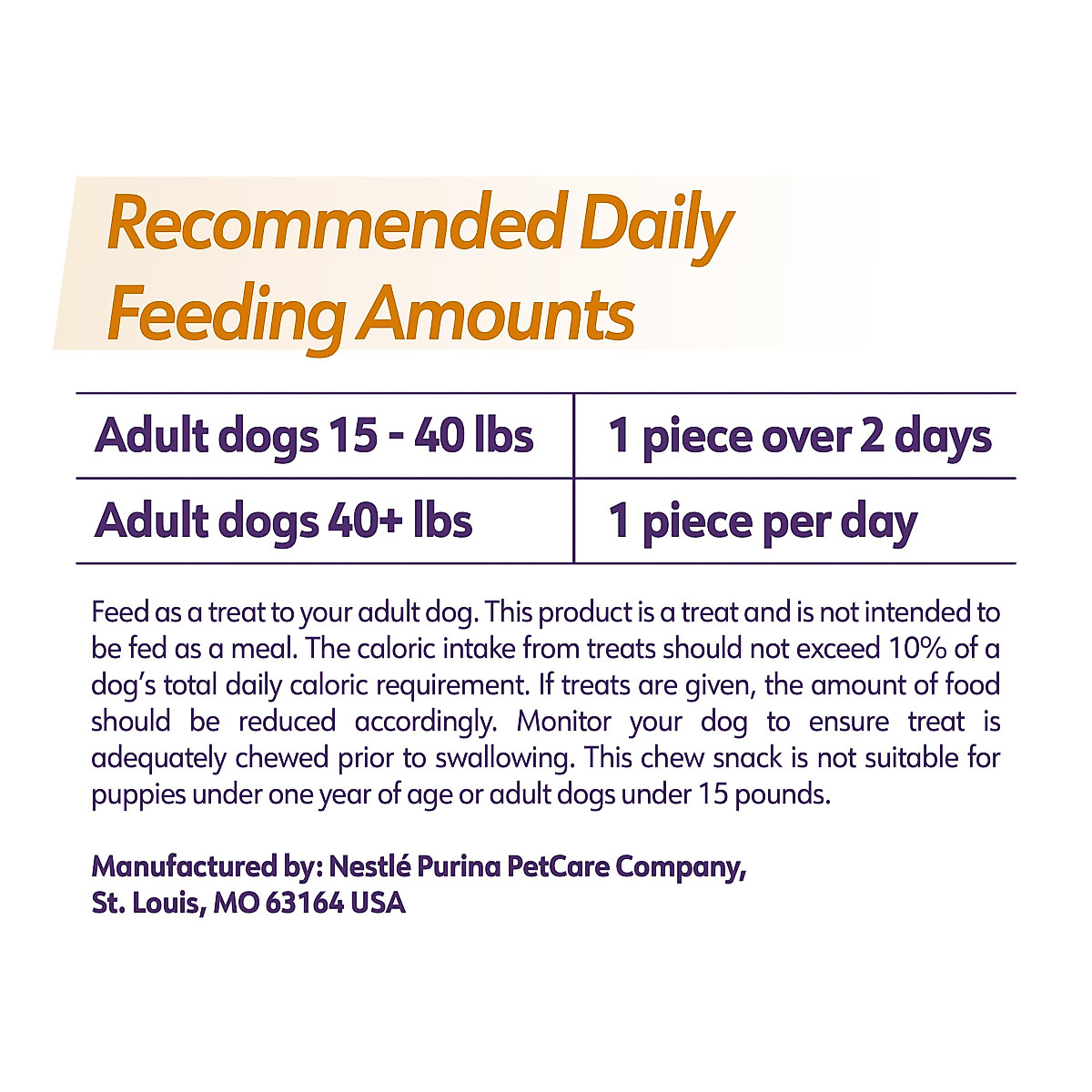 Dentalife Purina Plus Immune Support Chicken, Apple and Blueberry Flavor Large Dog Dental Chews