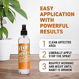EBPP Stop the Spray - Dog & Puppy Pee Marking Repellent - Pet Training Spray - Puppy Potty Training Spray for Dogs - Dog Pee Stopper - Pee Deterrent for Dogs - No Marking Spray for Dogs Indoor 8oz