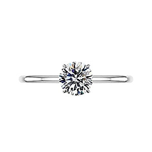 Kiara Gems 1.50 CT Round Moissanite Engagement Ring Wedding Eternity Band Vintage Solitaire Antique 4-Prong -Setting Setting Silver Jewelry Anniversary Promise Vintage Ring Gift for Her (5)