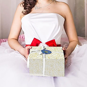 Rose Wrapping Paper On White Gift Wrapping Paper 4 Sheets Folded Flat 20x30 Inches Per Sheet, Flower Gift Wrap for Wedding, Birthday, Bridal Showers,Mother's Day, Valentine's Day Holiday Christening and More Occasion