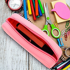 LALAFINA Silicone Pencil Case, Color Pencil Pouch Pencil Case Small Silicone Pencil Pouch Pencil Pouch for Women, Makeup Pouch for Brush