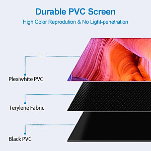 Portable Projector Screen Tripod Stand，84 Inch Outdoor Projector Screen Easy Setup and Carrying, PVC Movie Projector Screen with 1.2 Gain Glass Fiber, Idea for Home/Meeting/Indoor/Outdoor Use