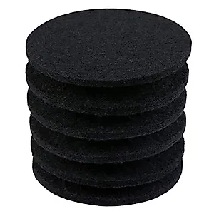 Charcoal Filters Compost Bin - Replacement Filter Round 7.25 inch - Extra Thick 0.4" Kitchen Pail 6 Pack - Carbon Premium Quality Countertop Bucket - Cutting Template Unisize Composting Bins