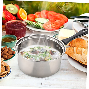 Angoily Single Handle Small Stainless Steel Sauce Pan Single Handle Pot with Lid Single Handle Soup Pot Small Soup Pot Cooking Soup Pot Cooking Saucepan Small Milk Saucepan