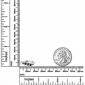 GEMISTRY Natural Classic Round Gemstone Bypass Ring with Black Onyx in 925 Solid Sterling Silver for Women, Girls | December Birthstone Jewelry Gift for Her