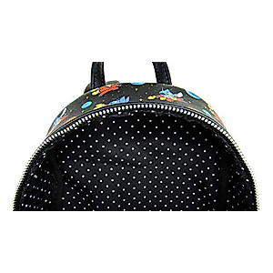 Loungefly x Disney Stitch in Space Allover-Print Mini Backpack (One Size, Black Multi)