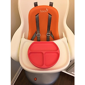 Silicone Suction Plates for Babies, Stick to High Chair Trays and Table, Divided Baby Dishes, Perfect Kids Plates, BPA Free