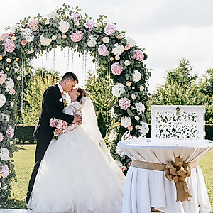 OurWarm White Wedding Card Box with Lock, PVC Gift Card Box for Wedding Decorations for Reception, Gift Card Money Box for Party Reception Anniversary Bridal Baby Shower