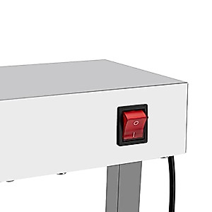 Fetcoi French Fry Warmer, Commercial Heat Lamp Food Warmer Strip Warmer, 500W Free-Standing Warming Dump Station Countertop for Chips Churros Fried Food