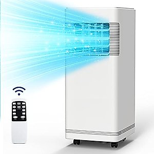 AirChoice Portable Air Conditioner, 12000 BTU Air Conditioner Portable for Room Up to 550 Sq.Ft, 3-in-1 with Dehumidifier and Fan Mode, 24H Timer, Remote Control, Quiet Portable AC Unit, Window Kit