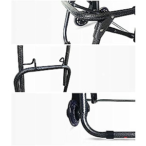 Shopping Trolley on Wheels Multi Function Shopping Cart Travel Climb Stairs Collapsible Portable Iron Art Supermarket Push Trailer Lever Cart Storage Hand Trucks,Diamond Red ,Shopping Tr