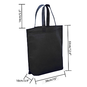 HoYuanFlo 10PCS Reusable Tote Bags Travel To-Go Kicthen Dining Food Non-woven Fabric Shopping Grocery Bags with Handles