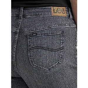 Lee Women's Plus Size Legendary Mid Rise Flare Jean, Blurred Darks