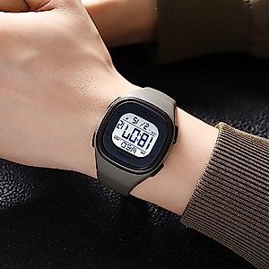CakCity Square Watch Men Military Style Watch for Men Outdoor Watches for Women Green Digital Watch for Men with Alarm Dual Time