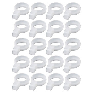 20pcs Windproof Hook Round Hanging Hook Hanger Clothes Buckle Hook Non-Slip Clothes Hanger Buckle Clips(White)