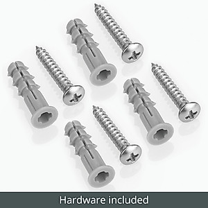 mDesign Plastic Wall Mount Organizer - 12" Wide Hanging Caddy for Home Storage - Angled Mountable Container Bin for Dorm, Bathroom, and Office - Phone Holder Basket - Ligne Collection - 2 Pack -Clear