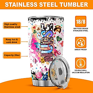 HUBUPU Nurse Gifts, Tumbler 20 Oz With Lid And Straw, For Cups Tumblers Nursing Women School Coffee Nurses Week, Nurse Nurse Life