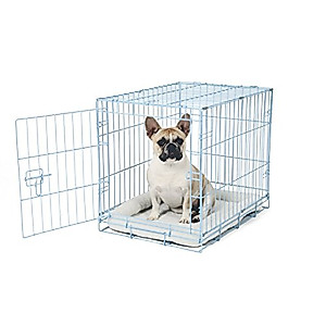 Carlson Blue Secure and Compact Single Door Metal Dog Crate, Small