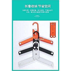 hoodiess Outdoor Folding Clothes Hanger, Ultra Light Aluminum Alloy Folding Clothes Hanger, Travel Multifunctional Portable Three fold Magic Clothes Hanger SilverFoldingHangers