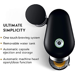 Nespresso VertuoPlus Deluxe Coffee and Espresso Machine by Breville with Milk Frother, 8 Ounces, Black