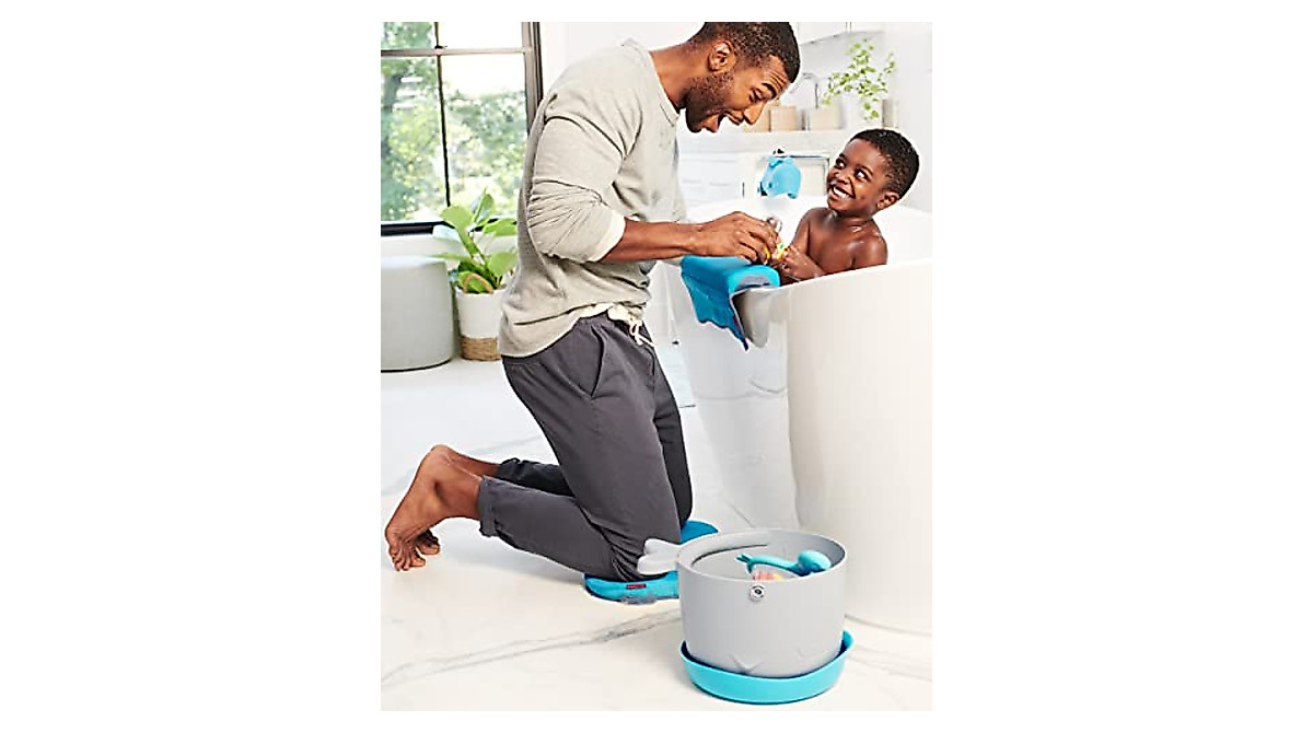 Skip Hop Moby Stowaway Bucket - Fun Bath Toy Storage