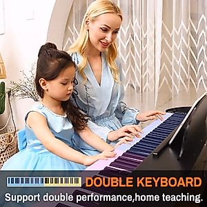 AODSK 88-Key Weighted Hammer Action Digital Piano with Speakers,Furniture Stand and Triple Pedals,Beginner's Course- Comes With Headphones,Piano Lessons,B-83S