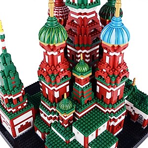 Geniteen Building Block Set, Saint Basil's Cathedral Architecture Model Micro Mini Blocks, Educational Mini Blocks, 4300 PCS
