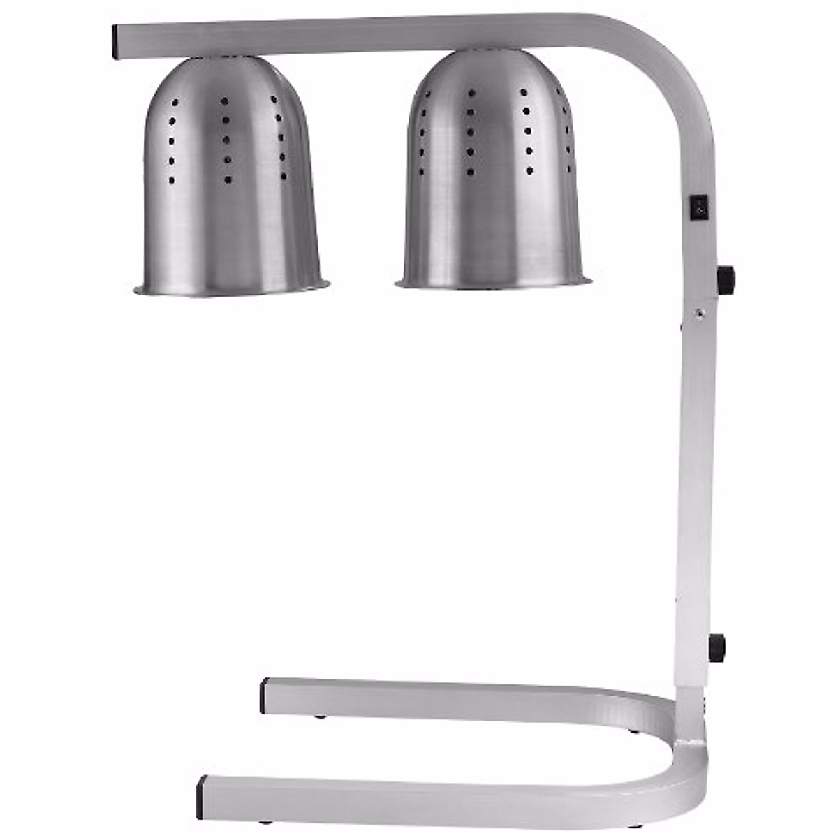 Winco Bulb Professional Free Standing Heat Lamp, Twin,Aluminum