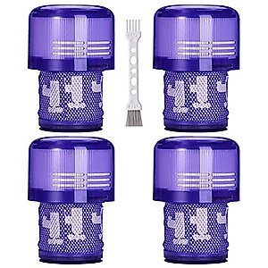 for Dyson V11 Torque Drive Cordless Vacuum Cleaner Replacement Filters Parts, Compatible with Dyson V11 SV14 Animal and V15 Detect Cordless Vacuum Models Filter, Compare to Part No.970013-02 (4 Pack)