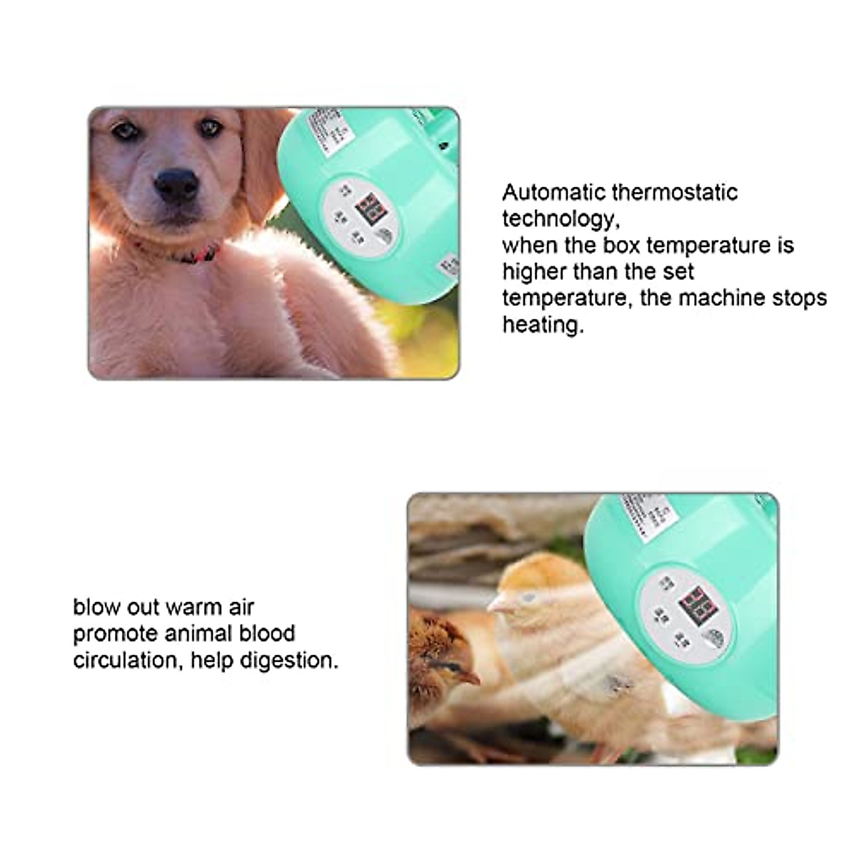 Poultry Heat Lamp, Pet Heat Lamp E27 Bulb Cultivation Heating Lamp Keep Warming Light for Brooder Piglets Heater Chicken Ducks Livestock Pet Coop 220V