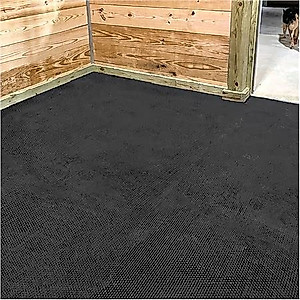 Tru-Stall 1 Piece 3/4" Thick Rubber Mat - 14' x 14' - Horse Stall Mat, Extra-Large Seamless Rubber Mat, One Piece Rubber Flooring for Horses, Stalls, Gyms, Garages, Barns, and More