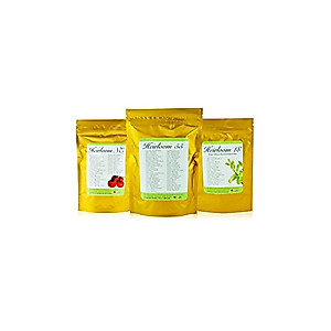 Heirloom Futures Seed Pack with 55 Varieties of Vegetable Seeds. 100% Non GMO Open Pollinated Non-Hybrid Naturally Grown Premium USA Seed Stock for All Gardeners.