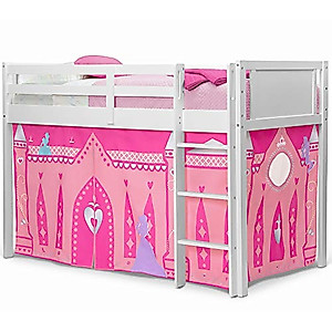 Delta Children Loft Bed Tent Curtain Set for Low Twin, Disney Princess