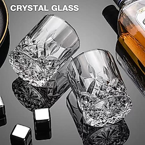 Gencywe Crystal Whiskey Glasses Set of 8(Buy 6, get 2 Free), 11 OZ Old Fashioned Whiskey Glasses, Bourbon Cocktail Rocks Glasses, Clear Bar Glasses for Drinking Scotch Vodka Tequila Rum Gift for Men