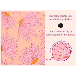 Kate Spade New York Concealed Spiral Notebook with 112 Lined Pages, Pacific Petals