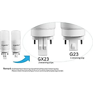 Silverlite [Plug&Play] Legental 5w(13w CFL Equivalent) LED Stick PL Bulb GX23-2 Pin Base, 500LM, Soft White(2700k), Driven by 120-277V and CFL Ballast, UL Listed, 2 Pack