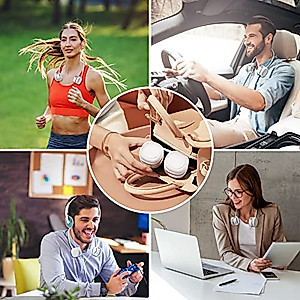 MKG Foldable Neck Fan, Personal Portable Neck Fan, 3 Speeds Wind Flexible Hose 360° Adjustable, Hands Free Bladeless Fan for Outdoor Sport Hiking Camping Office Home Kitchen