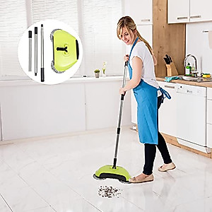NOLITOY Hand Push Floor Sweeper Broom Carpet Sweeper Floor Cleaning Mop, 360° Rotating Cleaning Sweeper for Home Office Carpet Cleaning
