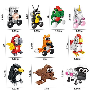 HomeMall Building Blocks Animals 10 in 1 STEM Building Bricks, Animals Toys Learning Set, Party Favors for Kids, Prizes for Kids Classroom, Goodie Bag Fillers (10 PCS Animal)