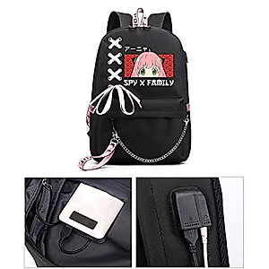 Anya Forger Backpack Cosplay Yor Forger Backpack Kawaii Backpack Schoolbag With Ribbon For Girls