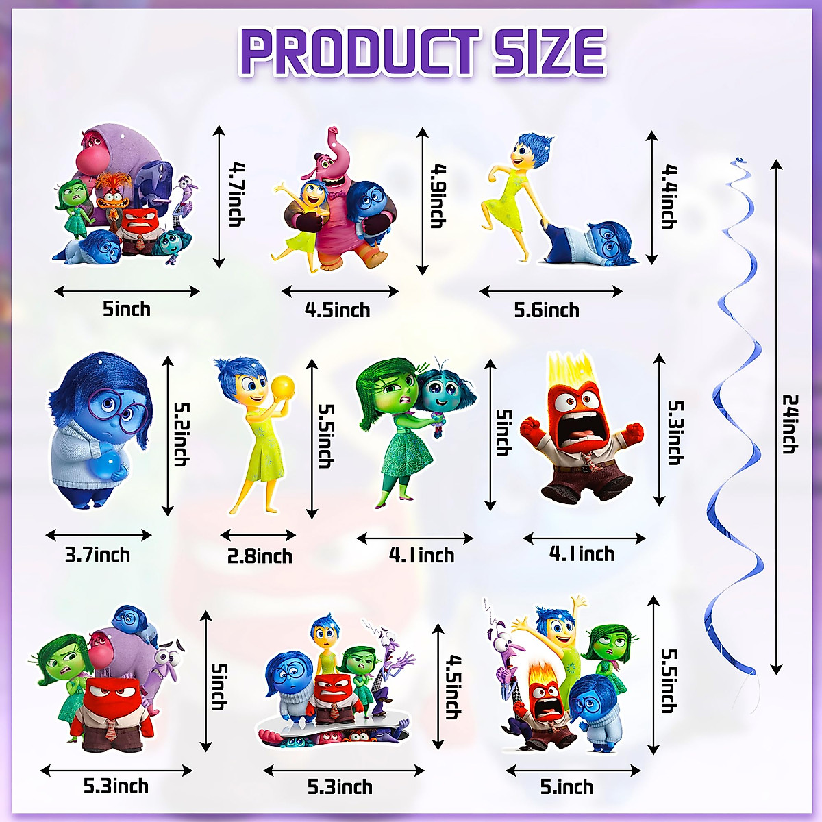 Happy Birthday Party Supplies, Cartoon Birthday Party Decorations Includes Happy Birthday Banner, Hanging Swirls for Kids Boys Girls, Baby Shower Party Favors Supplies Outdoor Indoor