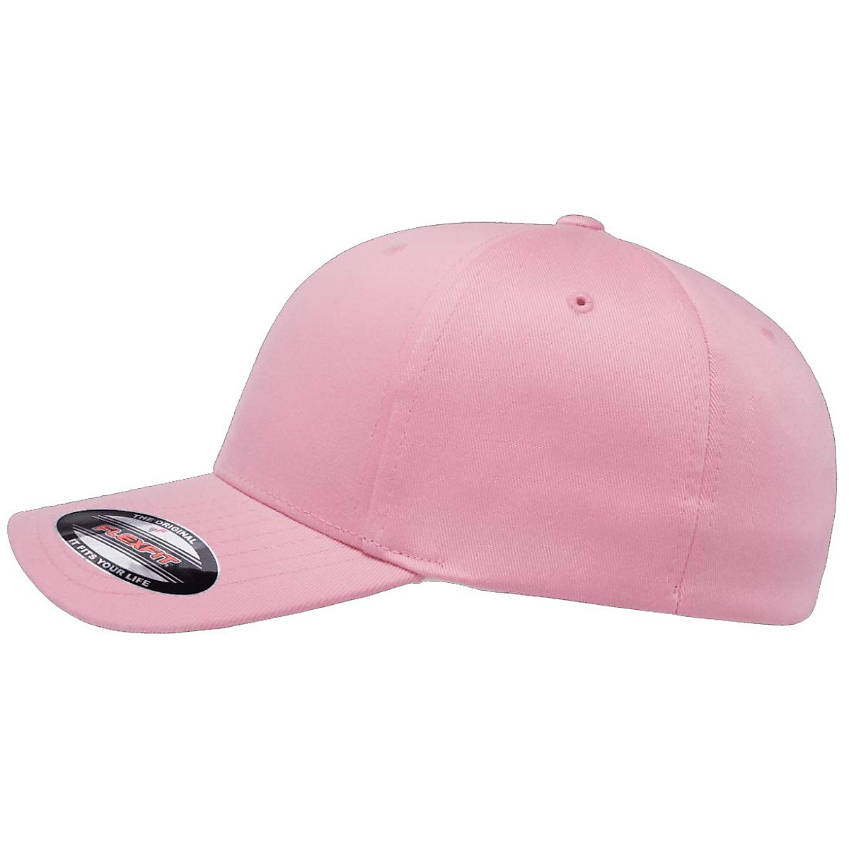 1967 1968 Ford Mustang Coupe Outline Design Flexfit 6277 Athletic Baseball Fitted Hat Cap Pink S/M