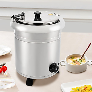 LYNICESHOP Commercial Soup Kettle, Electric Food Soup Kettle Warmer Soup Kettle 10 L Electric Countertop Food Warmer Catering Buffet Countertop Food Warmer for Home, Restaurants
