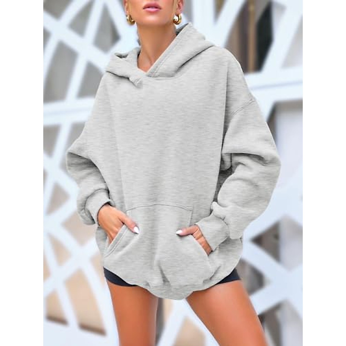 AUTOMET Oversized Hoodies for Women Cute Sweatshirts Fleece Long Sleeve Sweaters Loose Casual Pullover Fall Outfits Y2k Clothes with Pockets 2023 Grey