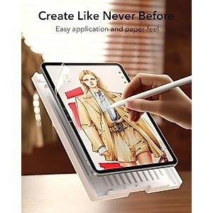ESR 2 Pack Paperfeel Screen Protector Compatible with iPad 10th Generation (10.9 Inch, 2022), Write and Draw Like on Paper, Anti-Scratch, Thin and Responsive, Easy Application Tray